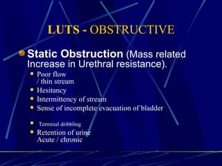 Luts, retention, anuria | PPT