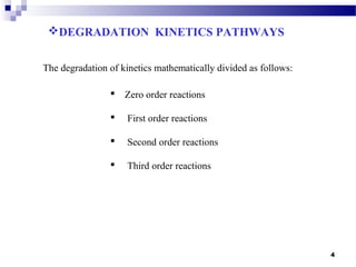 Degradation Kinetics and mechanisam | PPT