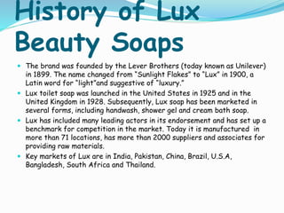 Integrated Marketing Communication Project on LUX | PPTX