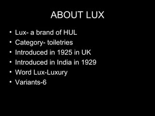 Lux branding strategies | PPT