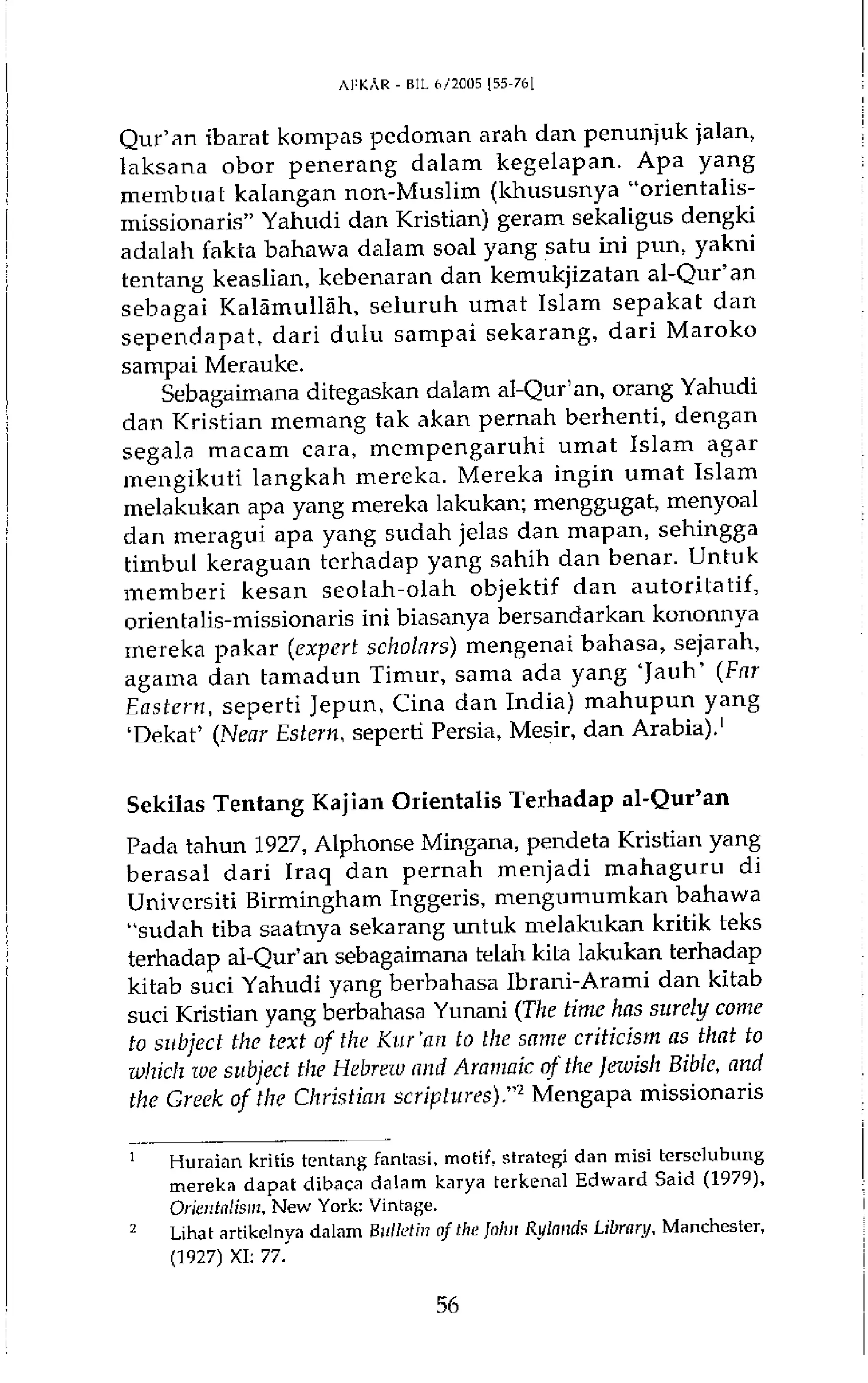 Al-Qur'an, Orientalisme dan Luxenberg | PDF