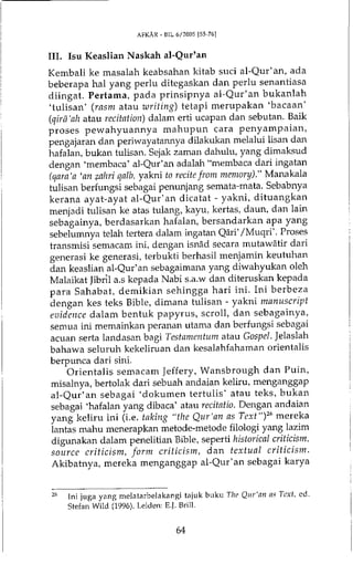 Al-Qur'an, Orientalisme dan Luxenberg | PDF