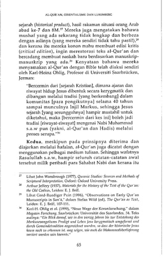 Al-Qur'an, Orientalisme dan Luxenberg | PDF