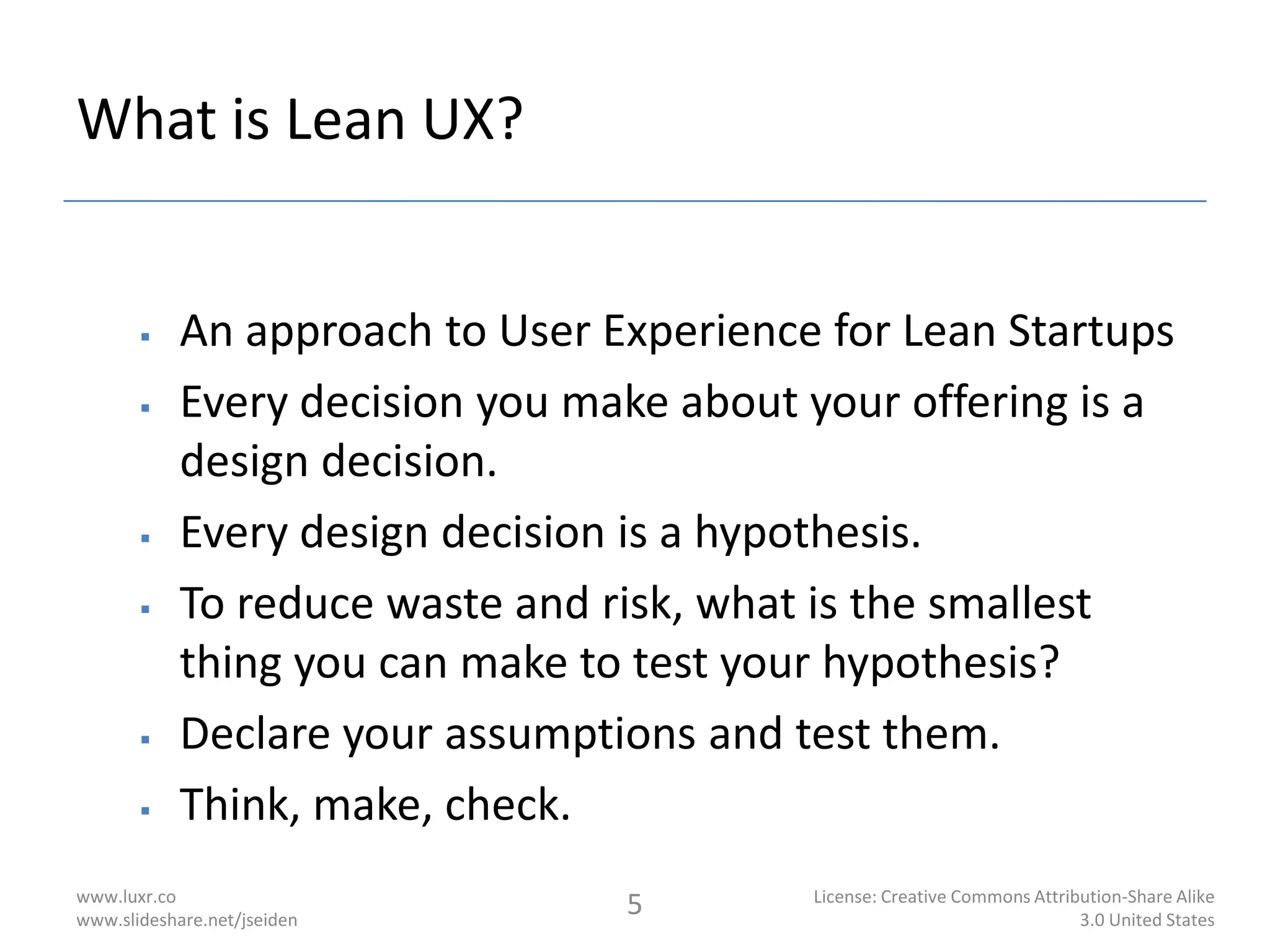 LUXi Intro to Lean UX | PPT