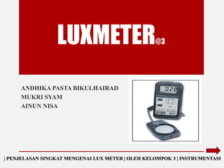 Persentase Luxmeter | PPT