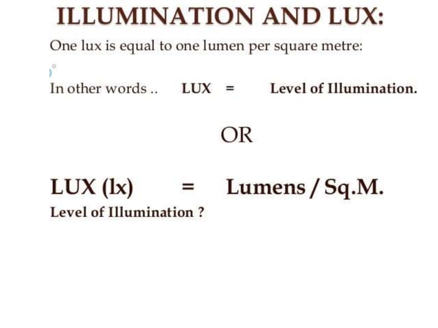 Lux meter notes | PPTX