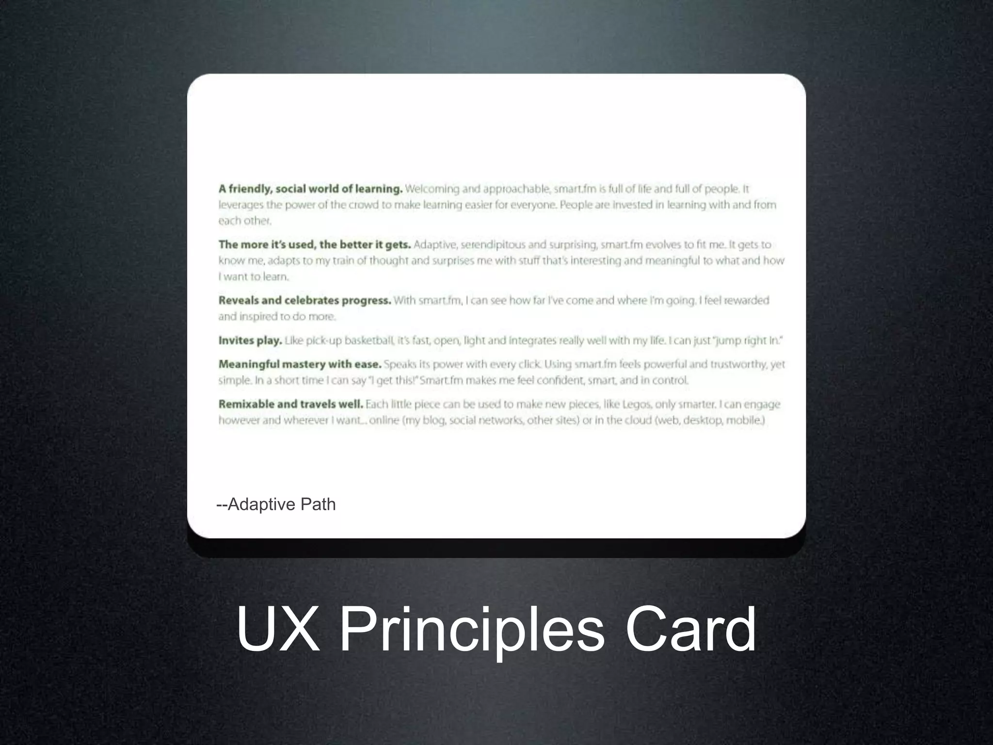 UX Vision leanuxmachine | PPT