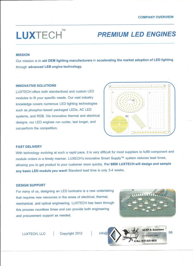 LUXTECH LED Light Engines Profile | PDF