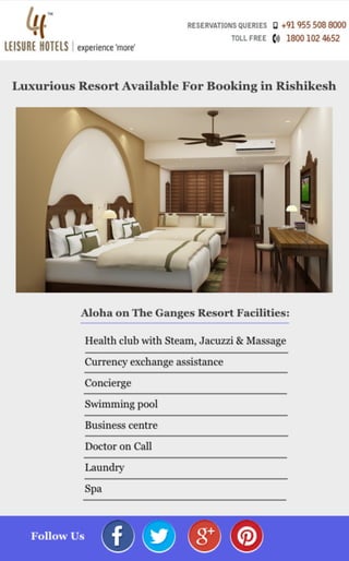 Luxurious Resort Available For Booking in Rishikesh | PDF