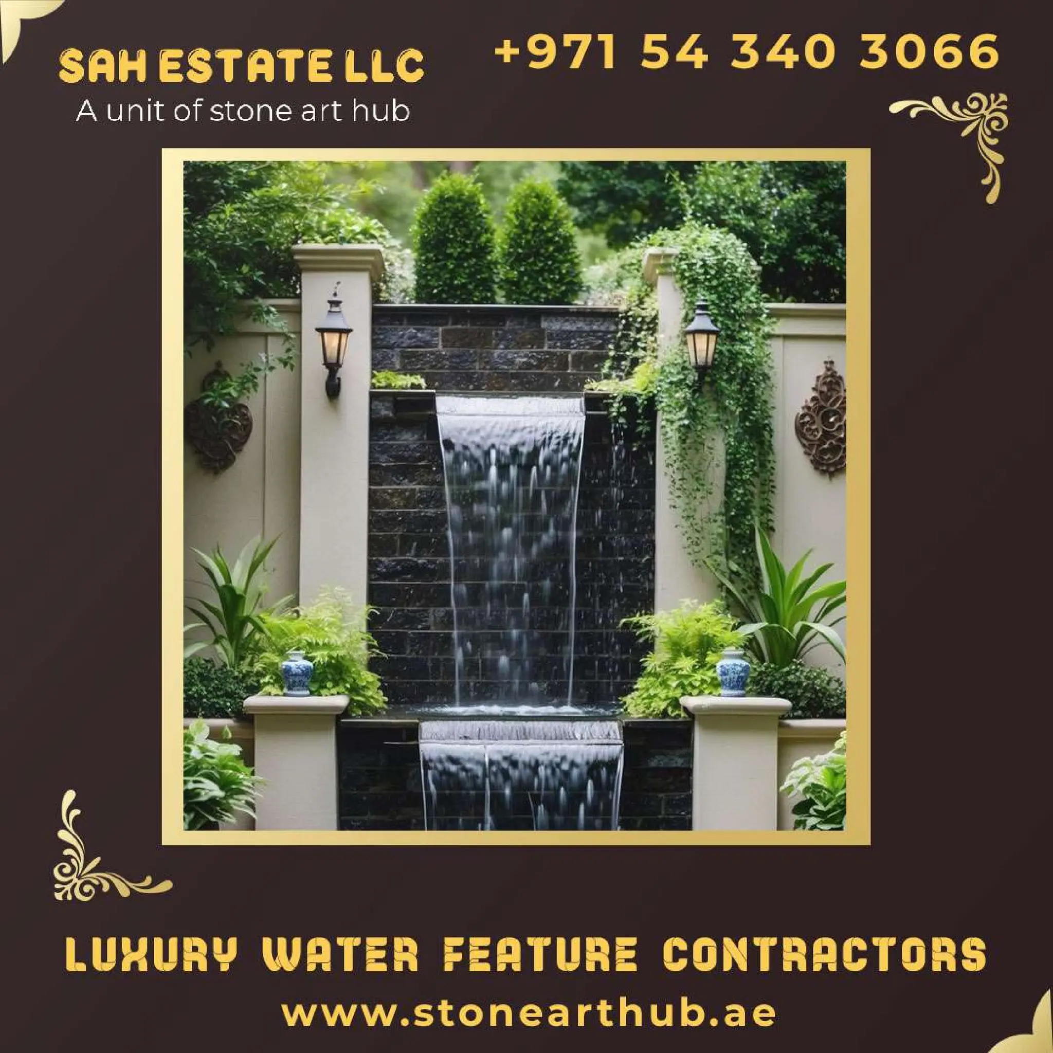 Luxury Water Feature Contractors in Dubai - ☎ +971 54 340 3066 | PDF