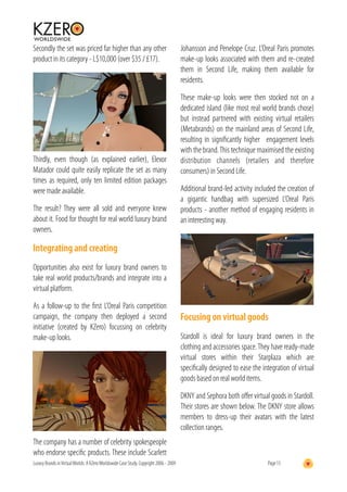 Luxury Brands in Virtual Worlds | PDF