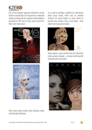 Luxury Brands in Virtual Worlds | PDF