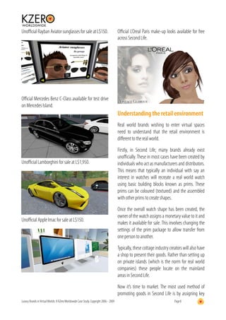 Luxury Brands in Virtual Worlds | PDF