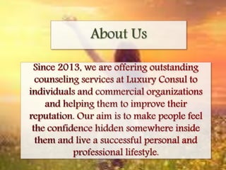 Luxury Consul - Image Consultant Chandigarh | PPT