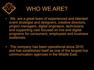 Luxury event company profile 2014 | PPTX