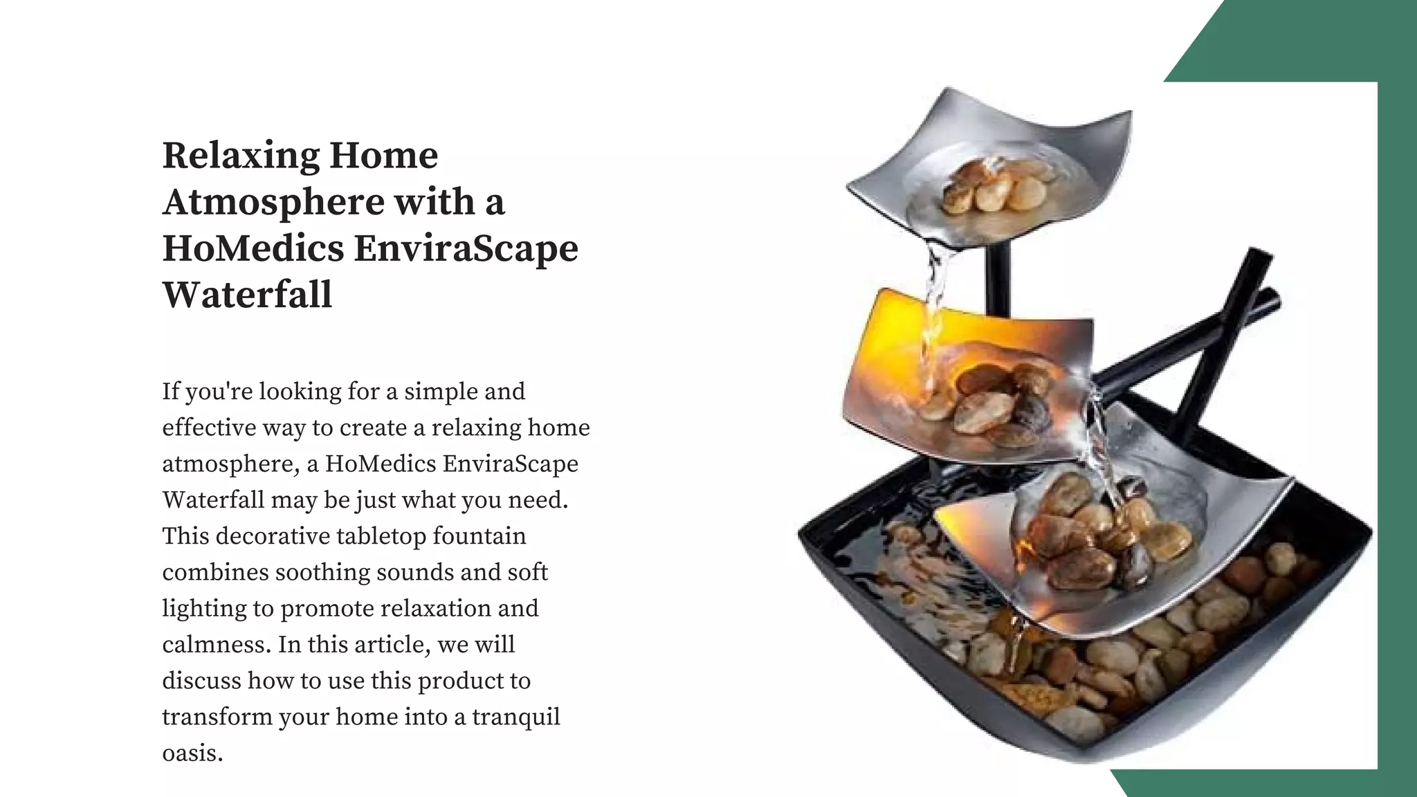 How to Create a Relaxing Home Atmosphere with a HoMedics EnviraScape ...