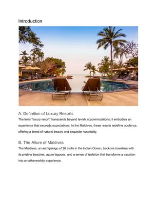 Luxury Resorts in the Maldives: A Dreamy Escape | PDF