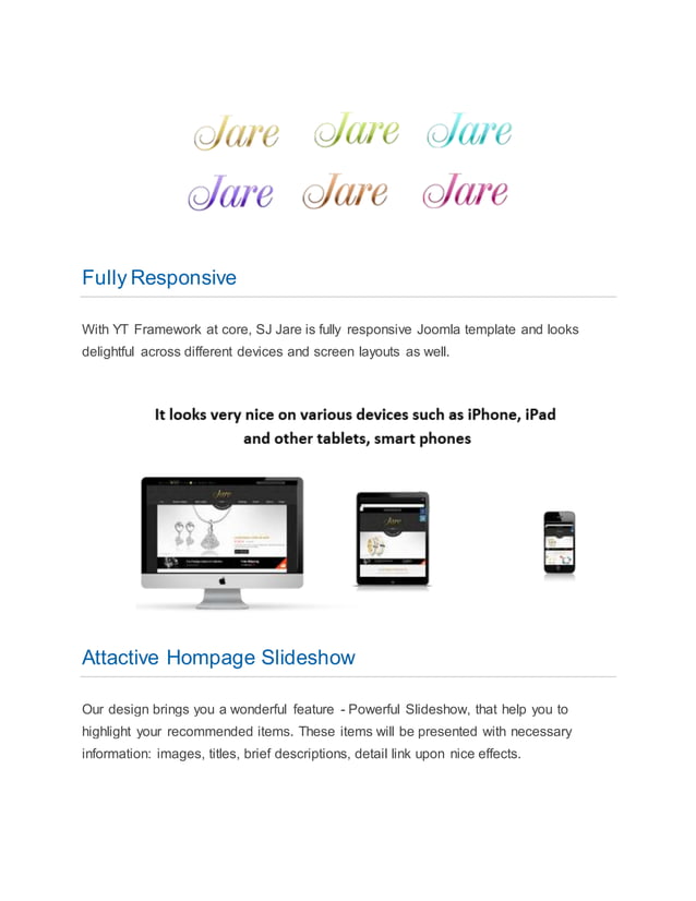 Luxury responsive joomla virtuemart template | PDF