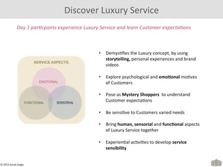 Luxury Service Training - Overview | PDF