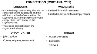 Luyengo Sugarcane Scheme project planning and management | PPT