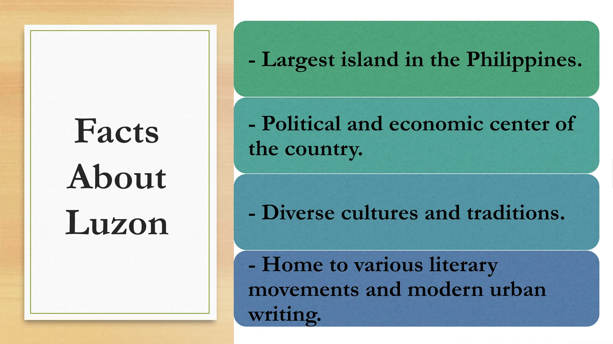 LUZON prominent genres.pptx urban writing and genres | PPT