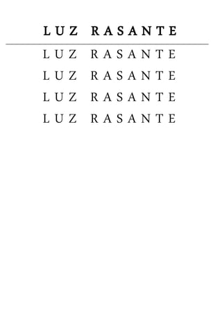 Luz rasante nº1 | PDF