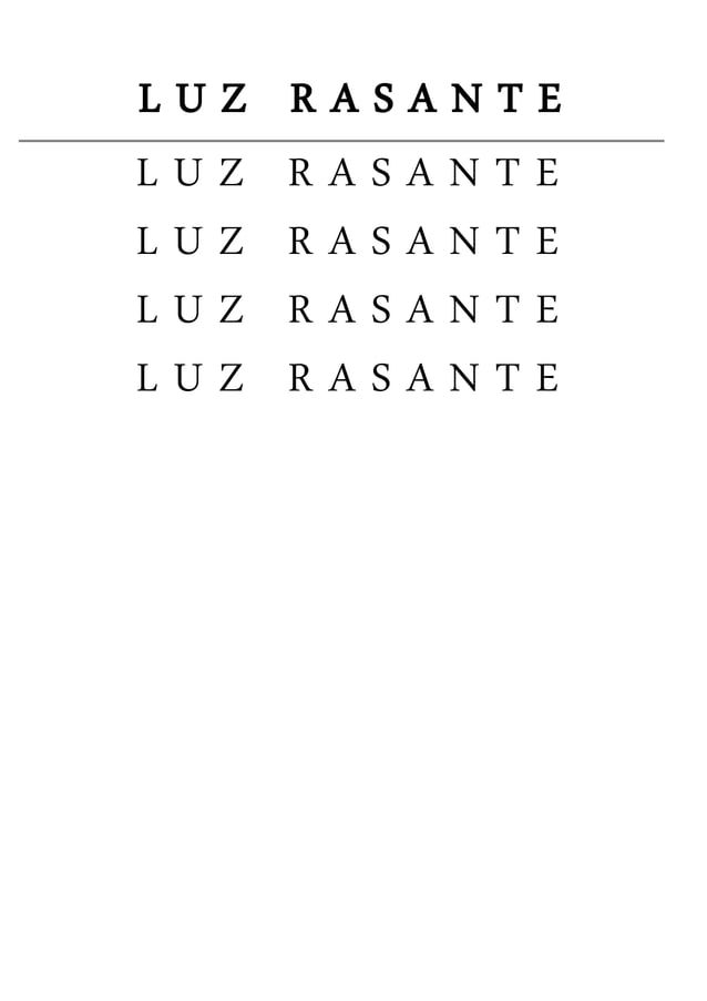 Luz rasante nº1 | PDF