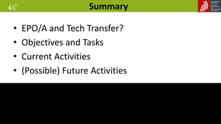 The EPO and Tecnology Transfer: a brief overview 4T-Tech Transfer Think ...