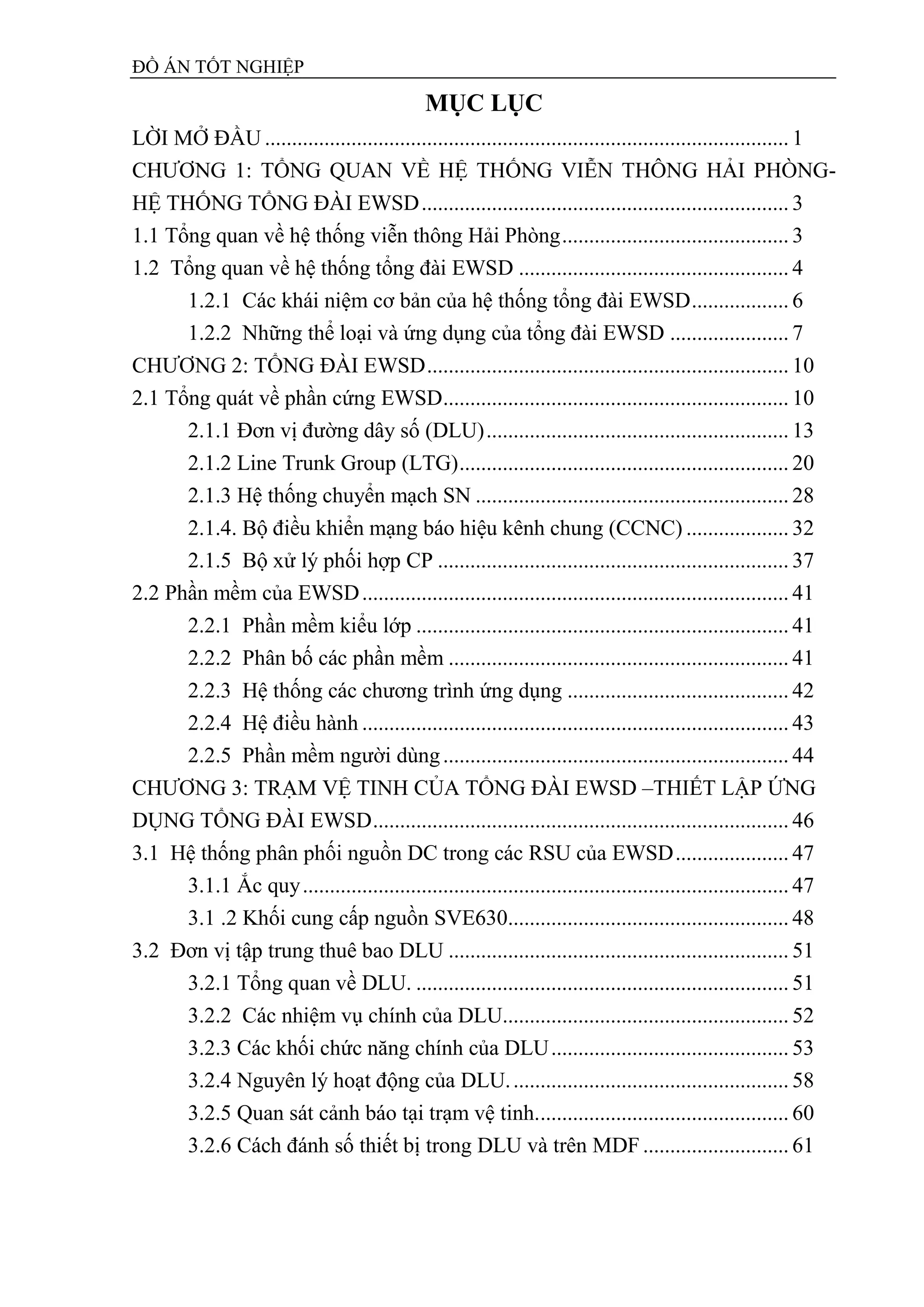 Đề tài: Nghiên cứu về tổng đài EWSD của bưu điện Hải Phòng, HOT | PDF