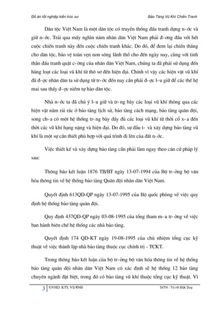 Luận văn tốt nghiệp: Bảo Tàng Vũ Khí Chiến Tranh, HOT | PDF