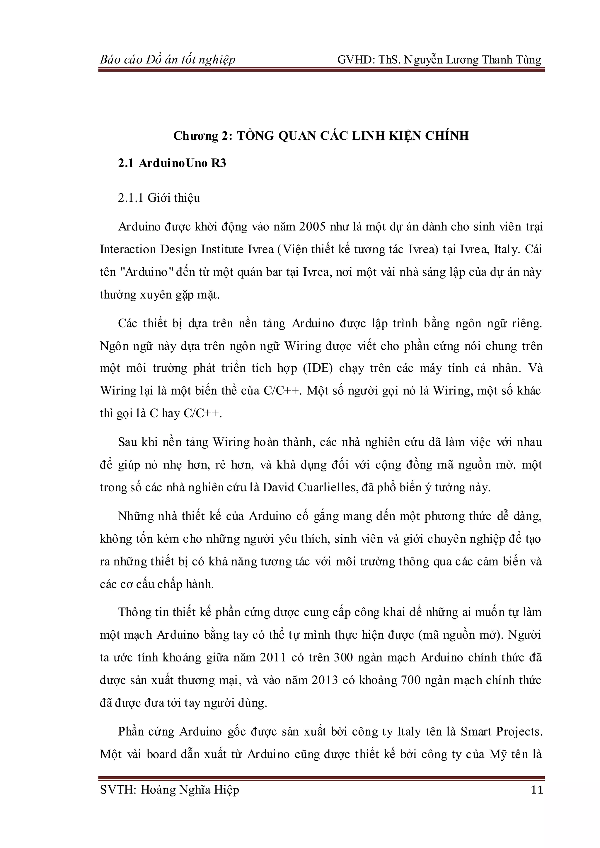 Đề tài: Mô hình phân loại sản phẩm theo chiều cao dùng Arduino | PDF