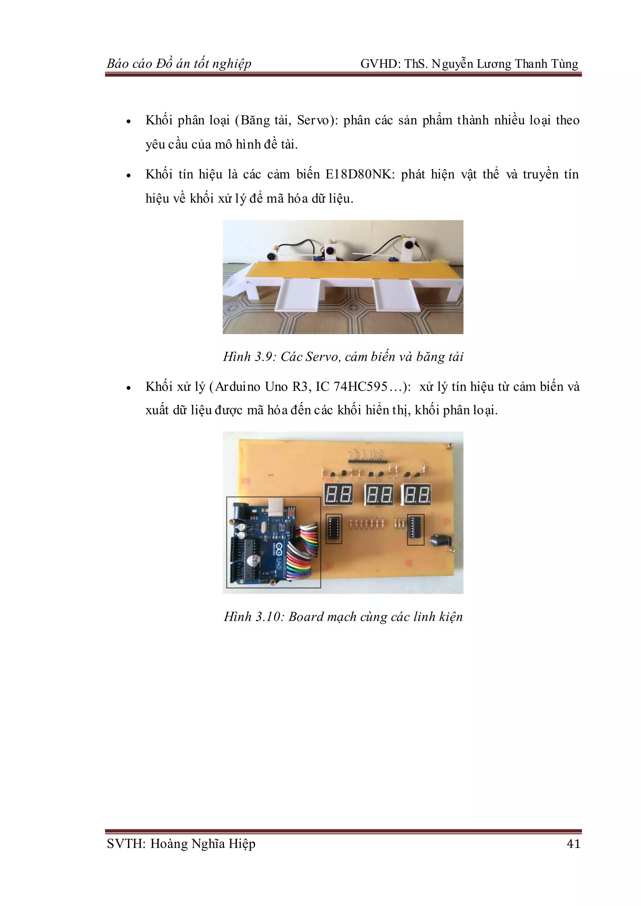 Đề tài: Mô hình phân loại sản phẩm theo chiều cao dùng Arduino | PDF