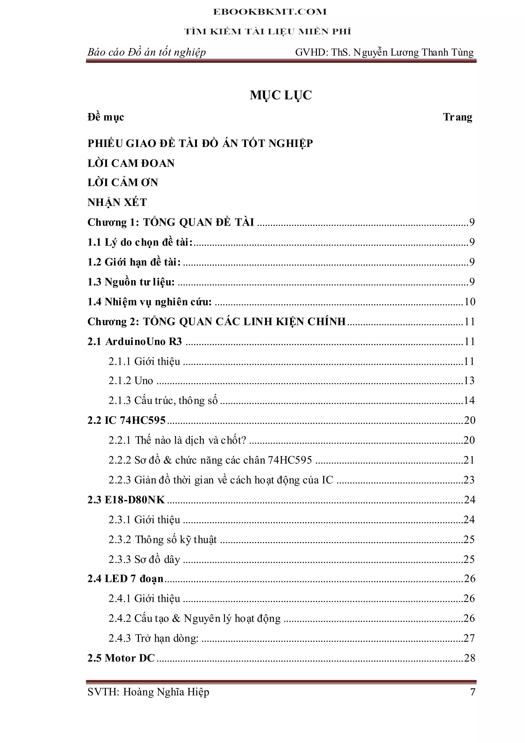 Đề tài: Mô hình phân loại sản phẩm theo chiều cao dùng Arduino | PDF