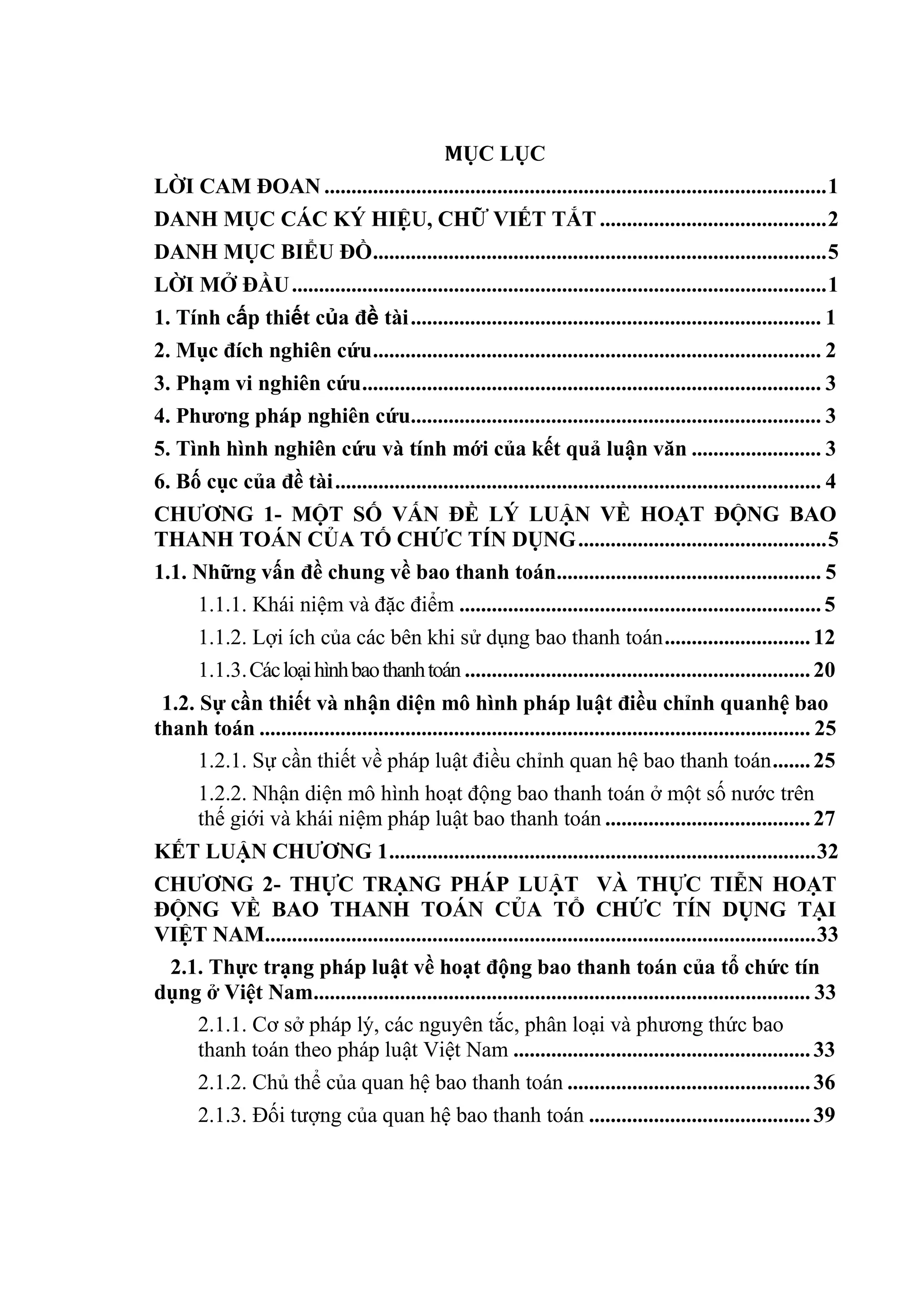 Đề tài: Pháp luật về hoạt động bao thanh toán của tổ chức tín dụng | PDF