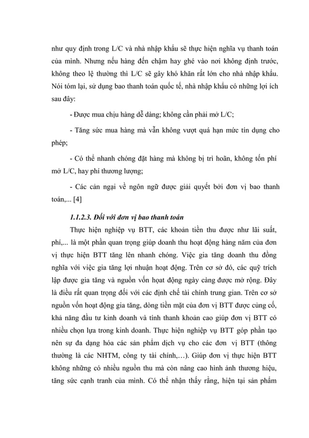 Đề tài: Pháp luật về hoạt động bao thanh toán của tổ chức tín dụng | PDF