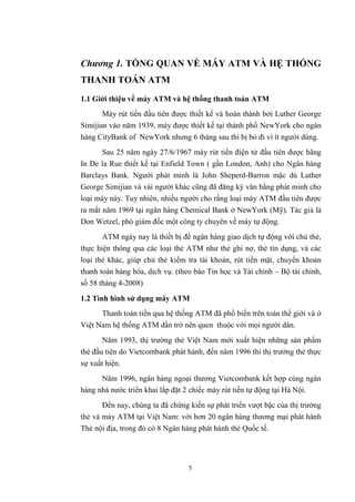 Luận văn: Nghiên cứu hệ thống rút tiền tự động ATM, HOT | PDF