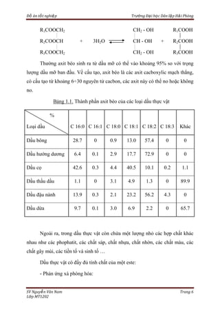 Đề tài: Quá trình tổng hợp Biodiesel thân thiện môi trường, HAY | PDF