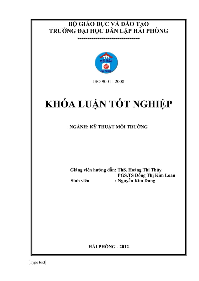 Luận văn: Thiết kế hệ thống xử lý nước thải nhà máy giấy, HAY | PDF