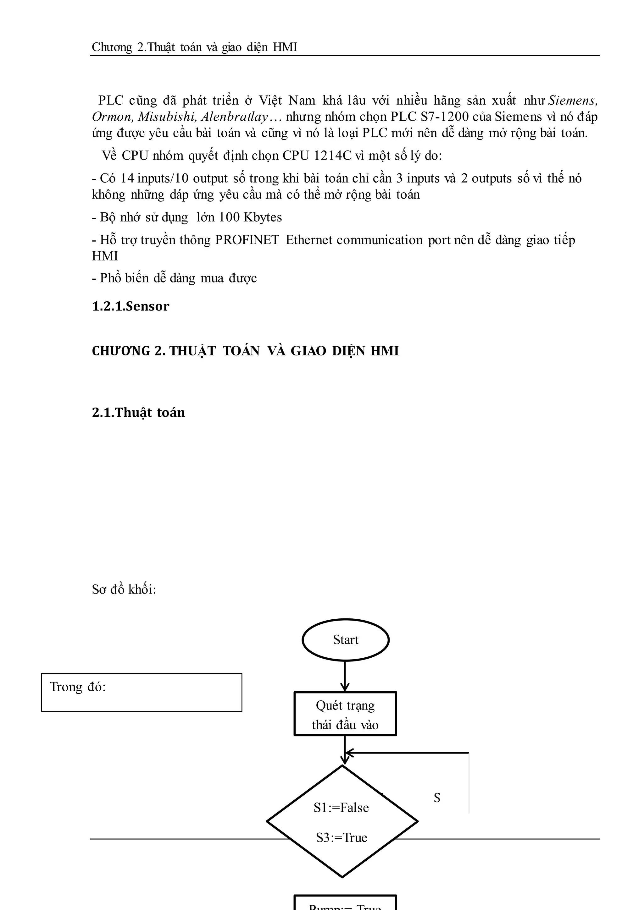 Đề tài: Thiết kế hệ thống điều khiển bơm nước sử dụng PLC, HOT | DOCX