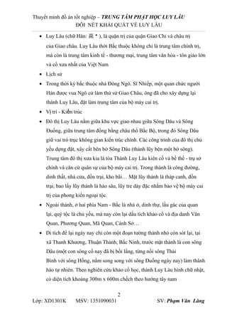 Luận văn tốt nghiệp: Trung tâm phật học Luy Lâu, HOT | PDF