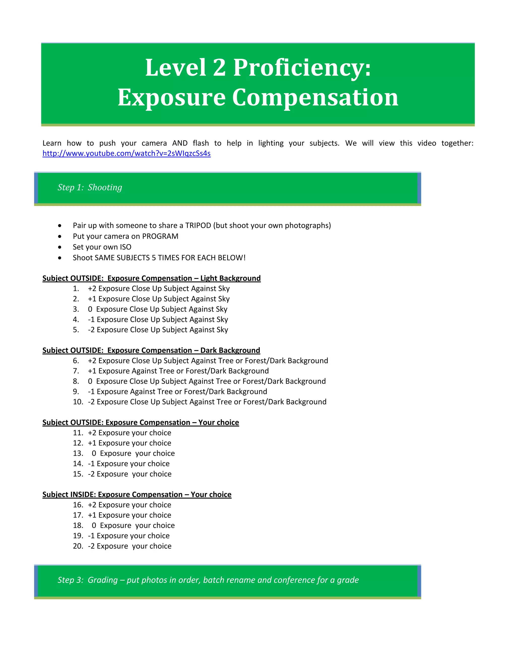 Lv2 exposure compensation | PDF