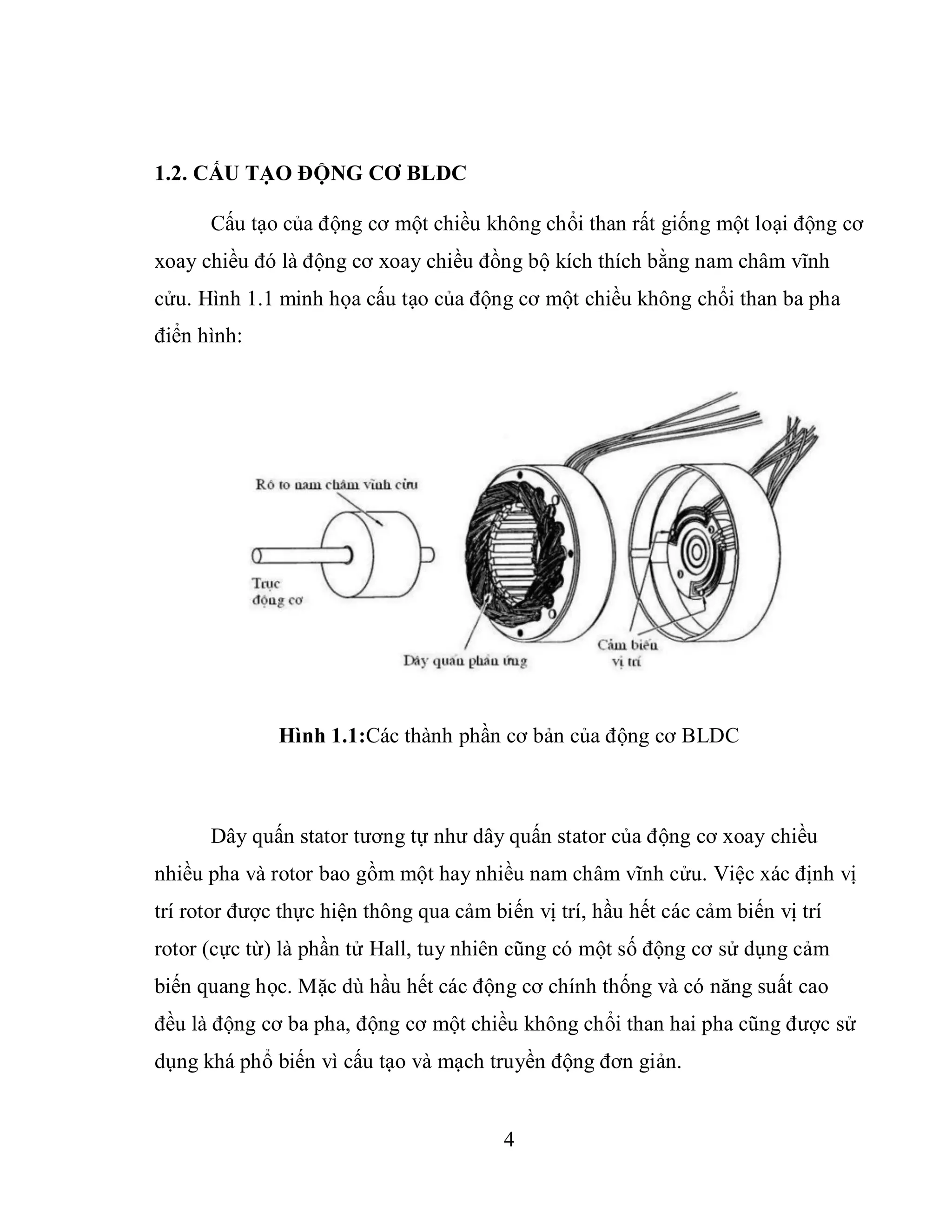 Đề tài: Hoạt động của hệ thống truyền động điện động cơ BLDC | PDF