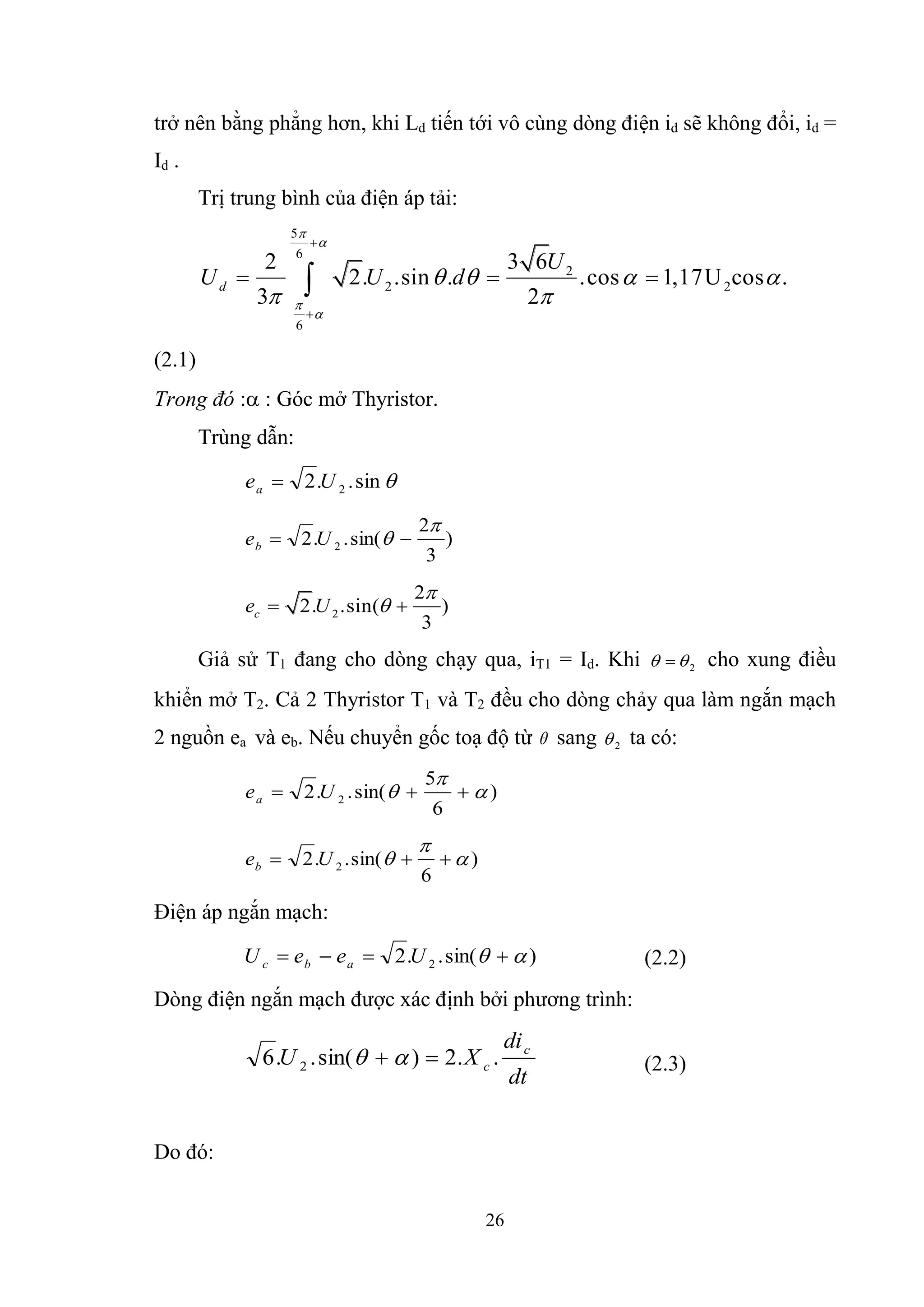 Chế tạo bộ chỉnh lưu Thyristor điều khiển động cơ một chiều, HAY | PDF