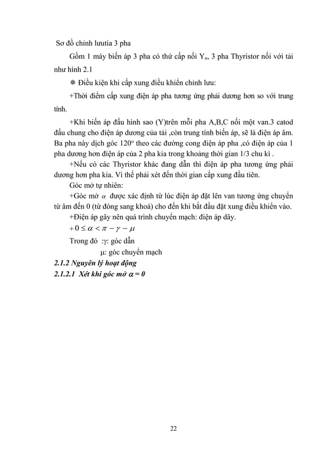Chế tạo bộ chỉnh lưu Thyristor điều khiển động cơ một chiều, HAY | PDF