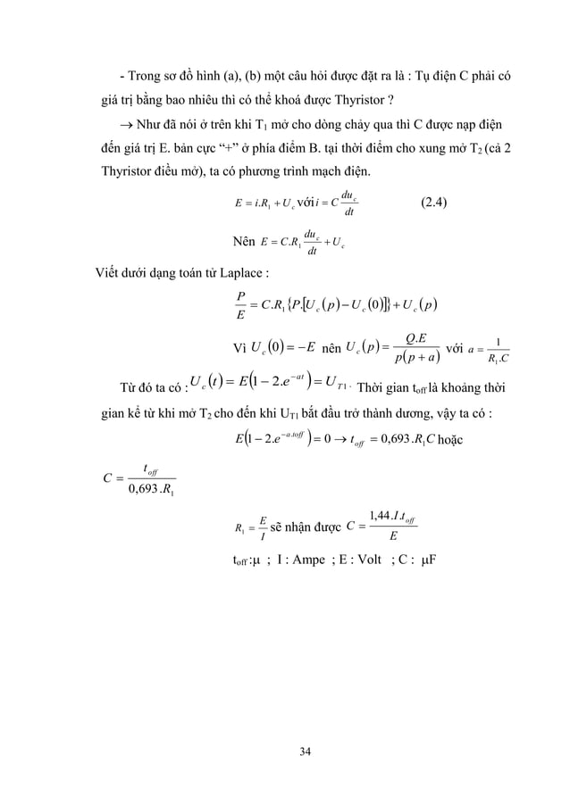 Chế tạo bộ chỉnh lưu Thyristor điều khiển động cơ một chiều, HAY | PDF