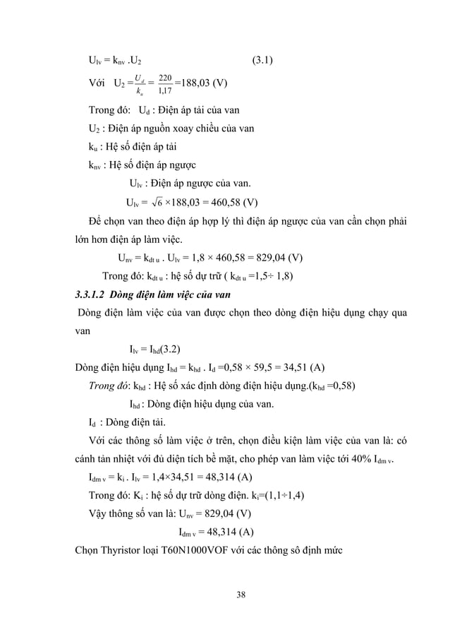 Chế tạo bộ chỉnh lưu Thyristor điều khiển động cơ một chiều, HAY | PDF
