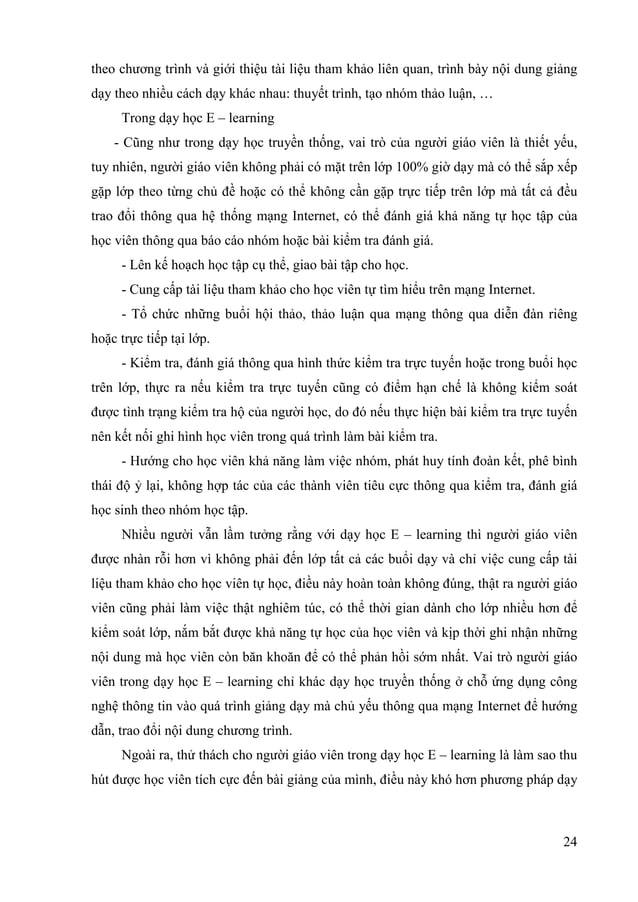 Luận văn; Thiết kế bài giảng E – learning trong dạy học Hóa học lớp 12 trung học phổ thông theo ...