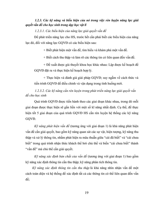 Luận văn: Phát triển năng lực giải quyết vấn đề cho học sinh qua bài tập tình huống trong dạy ...