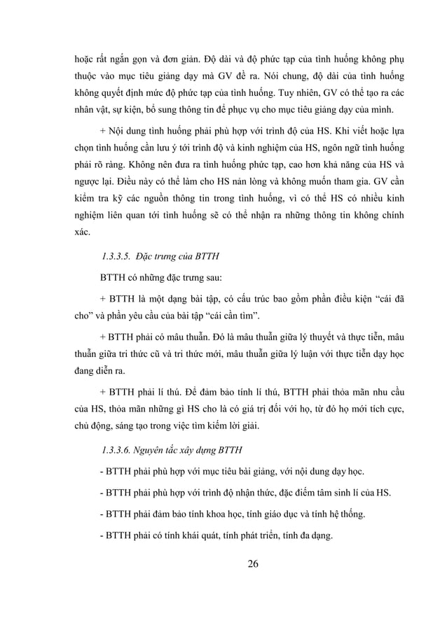 Luận văn: Phát triển năng lực giải quyết vấn đề cho học sinh qua bài tập tình huống trong dạy ...