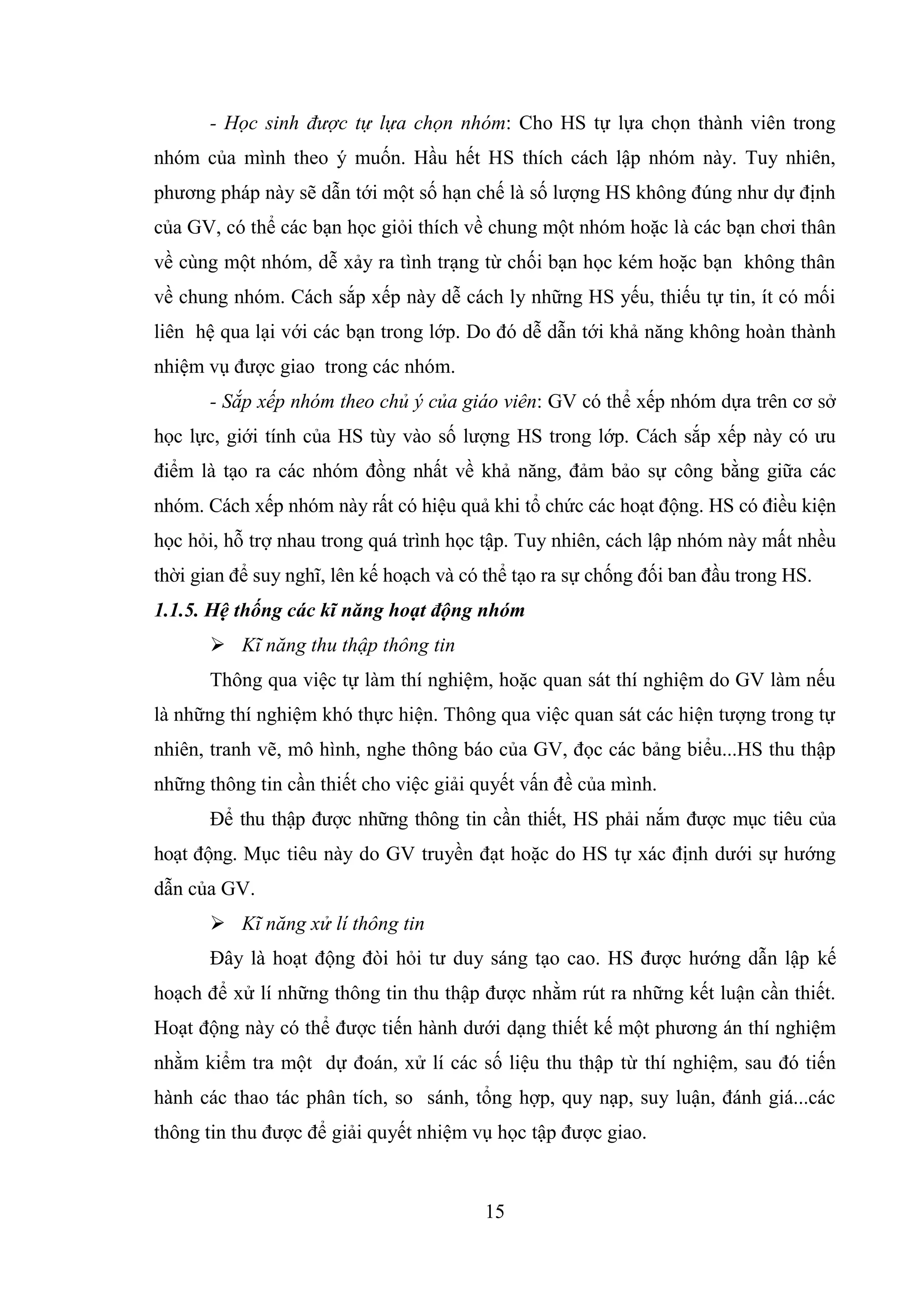 Luận văn: Tổ chức hoạt động nhóm với sự hỗ trợ của Sơ đồ tư duy | PDF